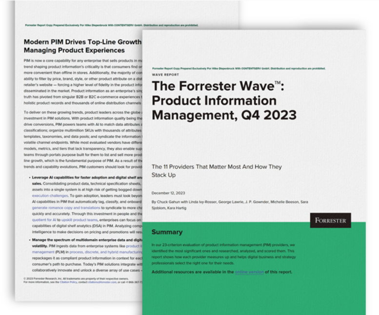 Contentserv、Forrester Wave™ PIMレポートでStrong Performerの評価を獲得 by 株式会社 ...