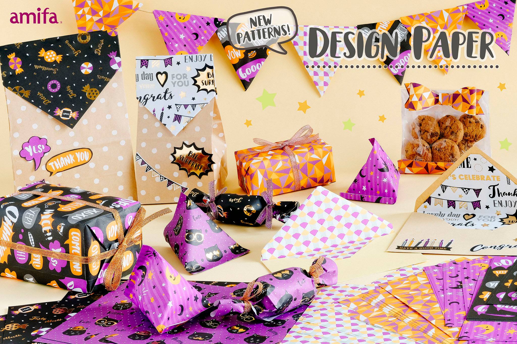 amifa Halloween Design Gift Wrap Paper by 株式会社 アミファ