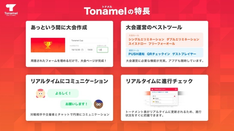 Tonamel〜大会をもっと簡単に〜 by 面白法人カヤック